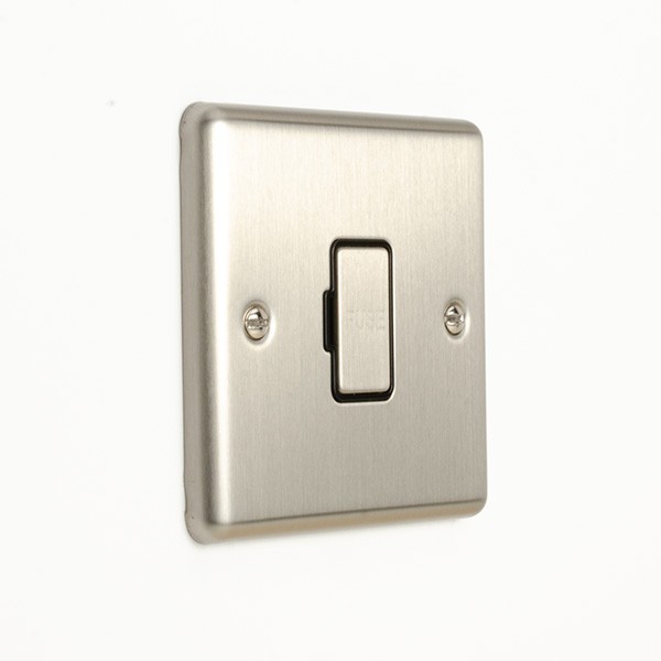 Eurolite 13Amp Unswitched Fuse Spur Satin Enhance Range Black Trim ... Eurolite 13Amp Unswitched Fuse Spur Satin Enhance Range Black Trim ...